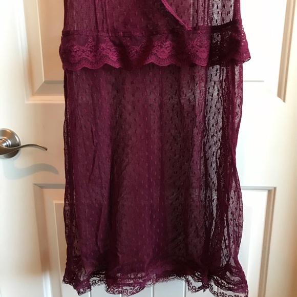 Dresses | Maroon Lace Dress Medium | Poshmark